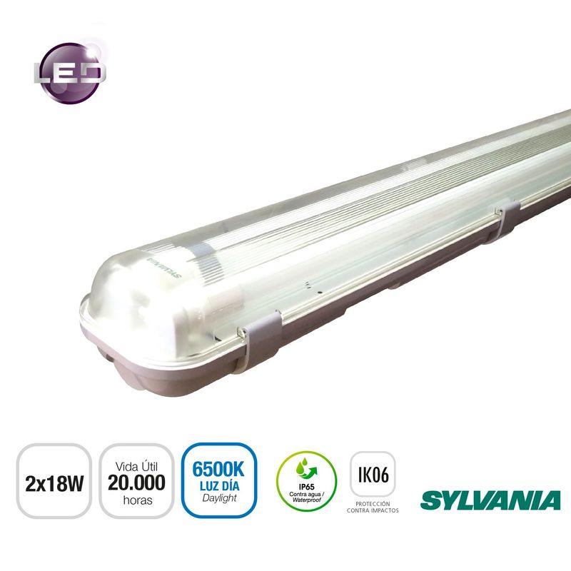 Lámpara Hermética LED 3200 Lúmenes 2x18w Ip65 Ik06 SYLVANIA | falabella.com