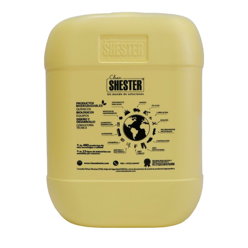 Limpiador Desinfectante Multiusos Biodegradable X 20Lt CLEAN SHESTER ...