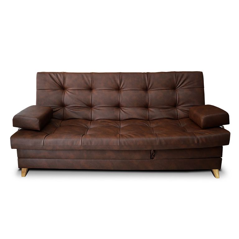 Sofá Cama Balmain Multifuncional 5 Posiciones 95X60X185 Tipo Cuero Café MUEBLES ONLINE ...