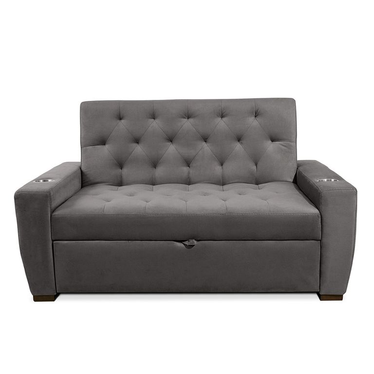 Sofá Cama Vicenzo Multifuncional 80x85x150 Tela Gris MUEBLES ONLINE | falabella.com