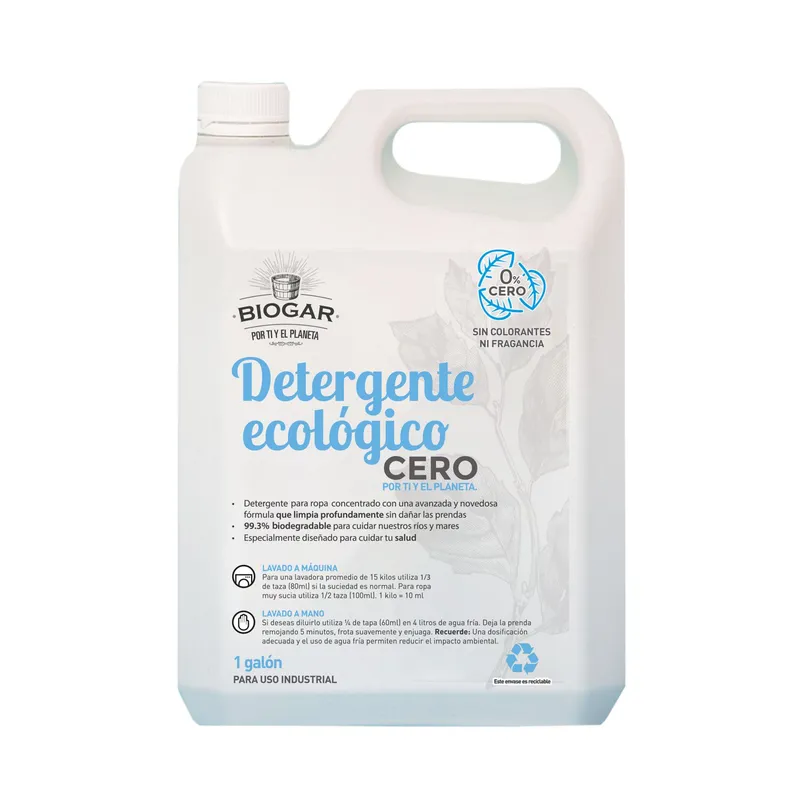 Detergente Ecológico Cero Galón Sin Aroma BIOGAR | falabella.com