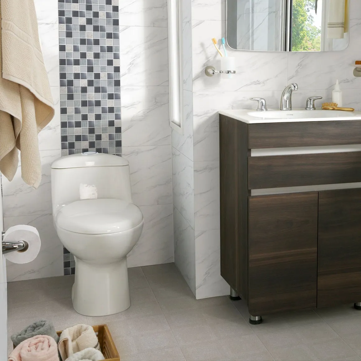 Sanitario Smart Redondo Single Bone Corona - Homecenter.com.co