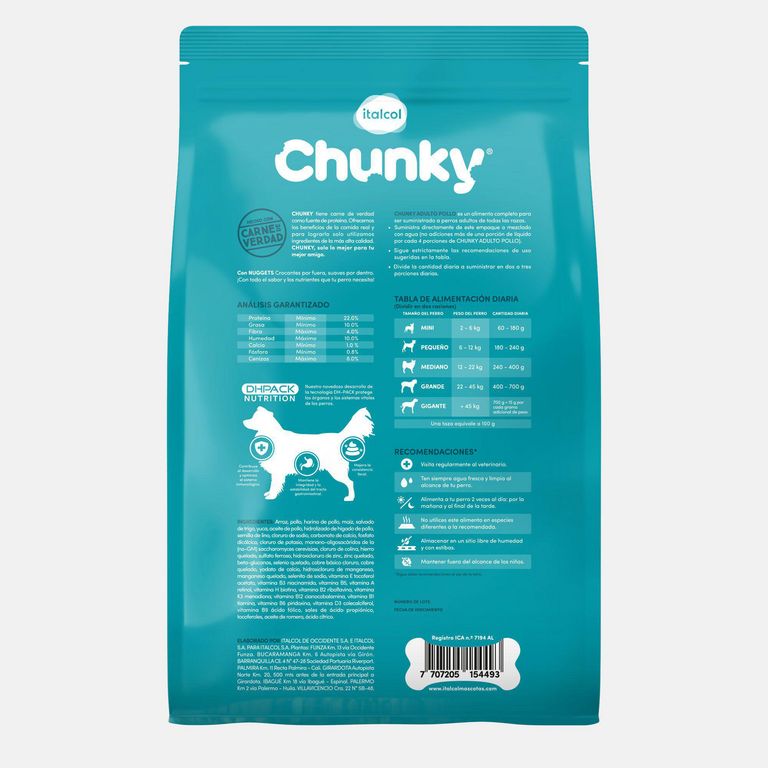 Alimento Seco Para Perro Chunky Adulto Nuggets De Pollo 25kg CHUNKY ...