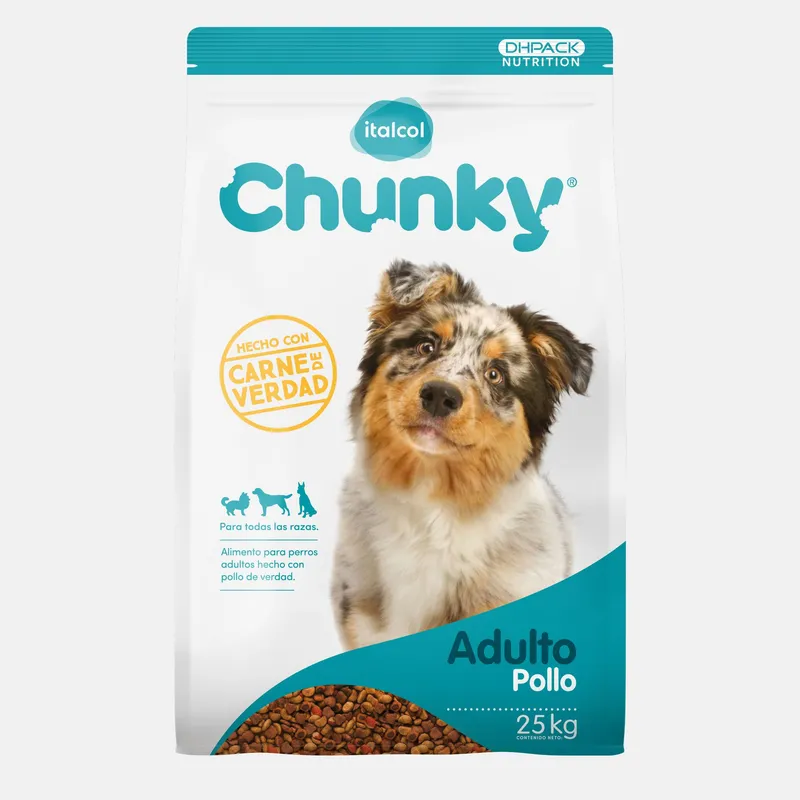 Alimento Seco Para Perro Chunky Adulto Nuggets De Pollo 4kg CHUNKY ...