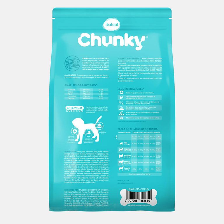 Alimento Seco Para Perro Chunky Cachorro Nuggets Pollo 4kg CHUNKY ...