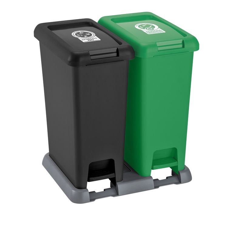 Caneca Plástica Doble Pedal 20 Litros Negro Verde Rimax RIMAX ...