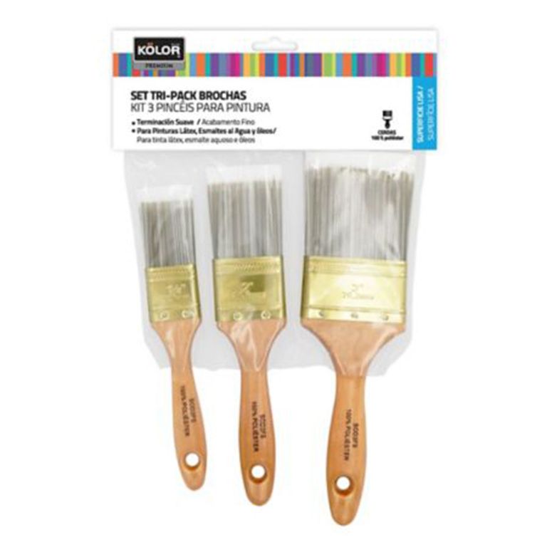 Set de Brochas 3 Unidades KOLOR | falabella.com