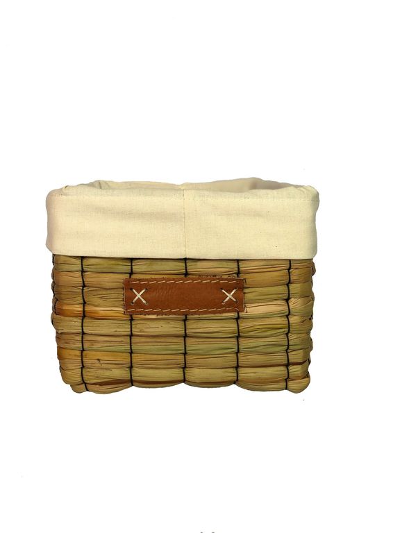 Canasto Ropa Junco Tejido A Mano Natural 36X16X26 cm Just Home ...