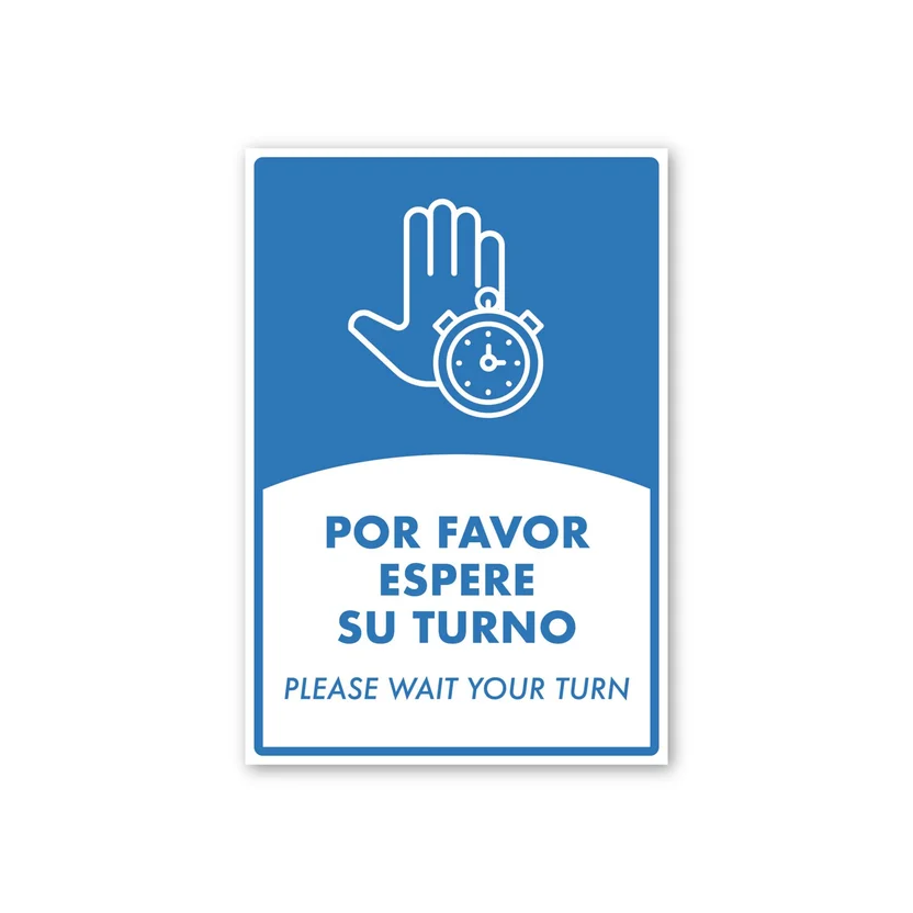 Señal Por Favor Espere Su Turno 24x35Cm - Homecenter.com.co