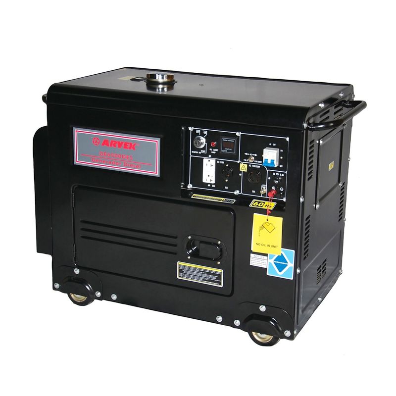 Generador Eléctrico a Diésel 5000W 110/220V Cabinado Arvek ARVEK ...
