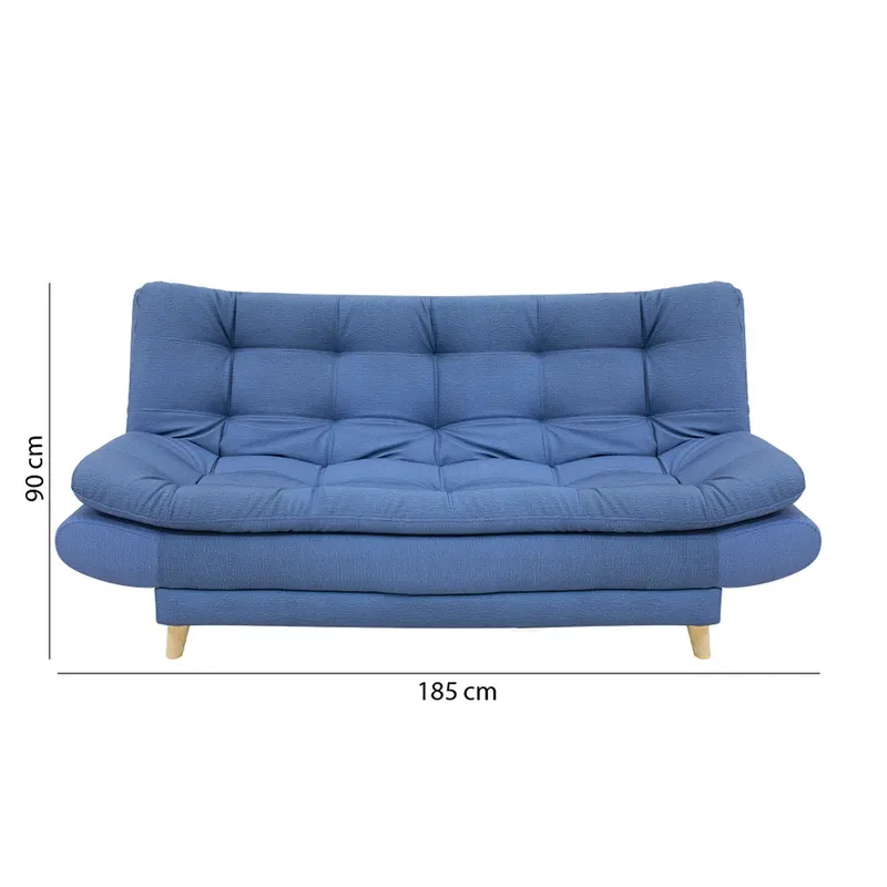 Sofá Cama Damasco 3 Posiciones Sintético Azul INDUSTRIAL BASESTILOS | falabella.com