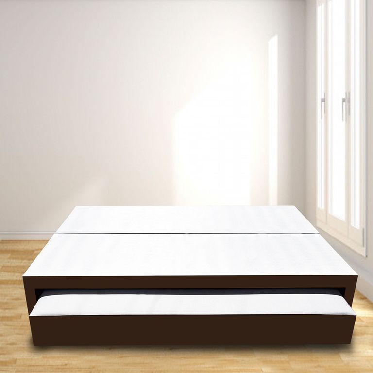 Cama Nido Dividida Semidoble 120X190 Ecocuero Café MAGIC CLASS ...