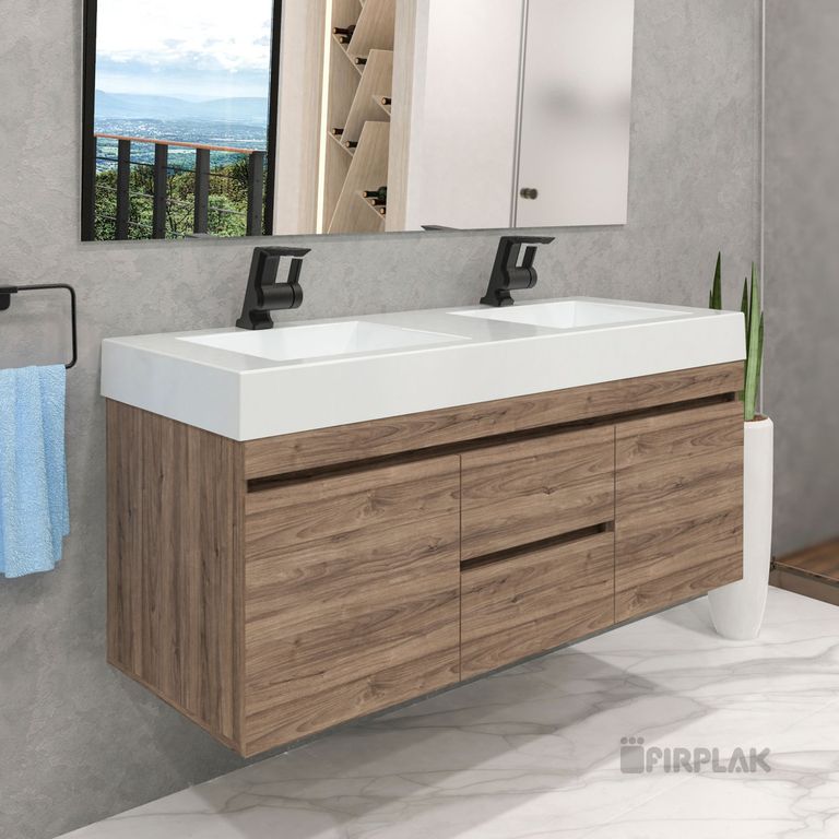 Kit Lavamanos Oslo 124X48 Bco-Mbl Vite Cier L Sikuani FIRPLAK ...