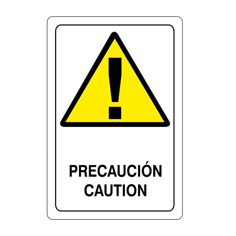 Señal Precaución 22X15Cm Vinilo Adhesivo GENERICO | falabella.com