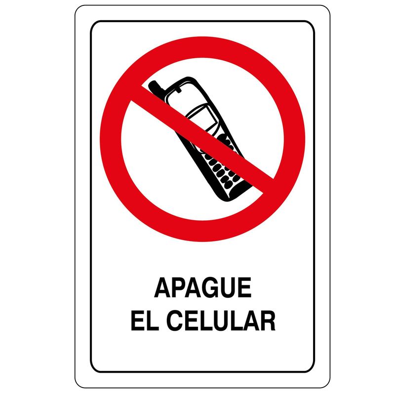 Señal Apague El Celular 22X15 Vinilo Adhesivo GENERICO | falabella.com