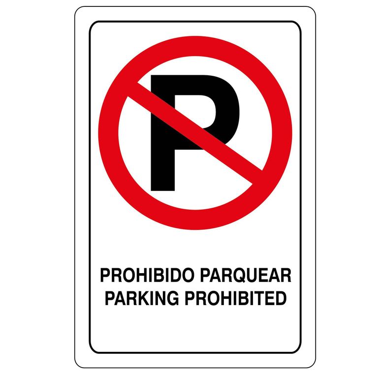 Señal Reglamentaria Prohibido Parquear 22X15Cm GENERICO | Falabella ...
