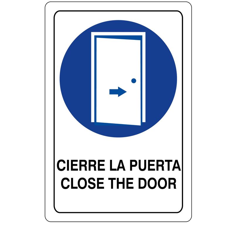 Señal Cierre La Puerta 22X15Cm Vinilo Adhesivo GENERICO | Falabella ...