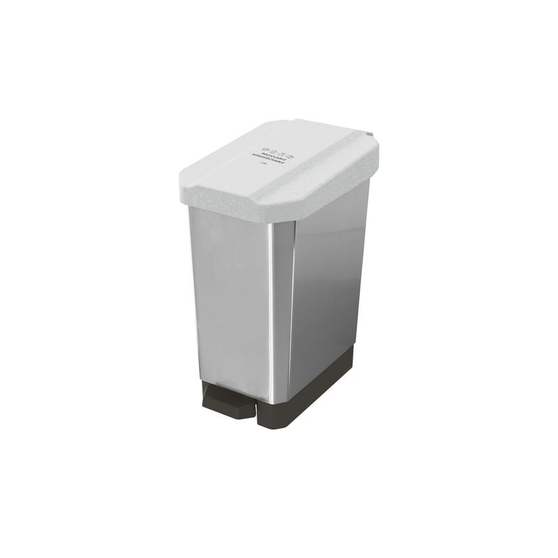 Caneca Plástica 10 Litros Metálico Blanco-Reciclable Aprovechable con ...