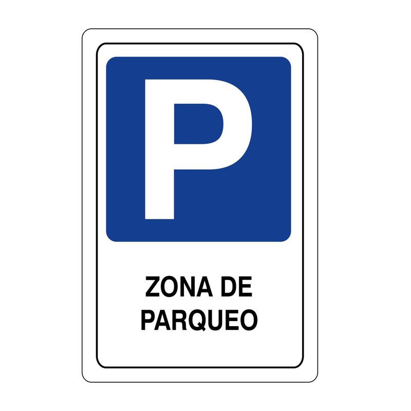 Señales Información Zona Parqueo 22x15cm Vinilo GENERICO | falabella.com