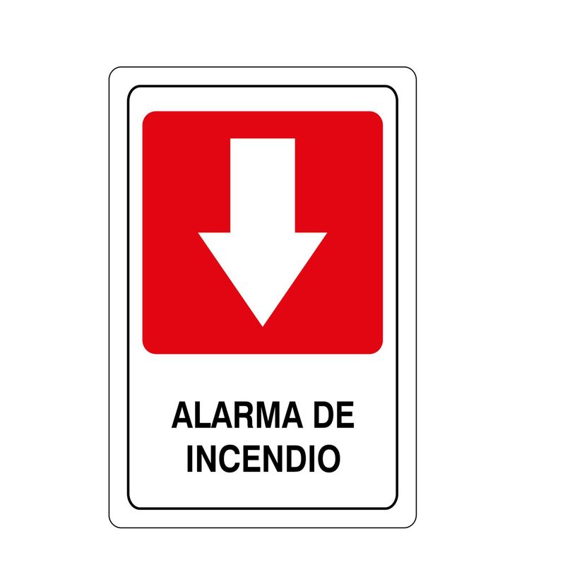 Señal Protección Alarma Incendio 32.5x22.5cm GENERICO | falabella.com