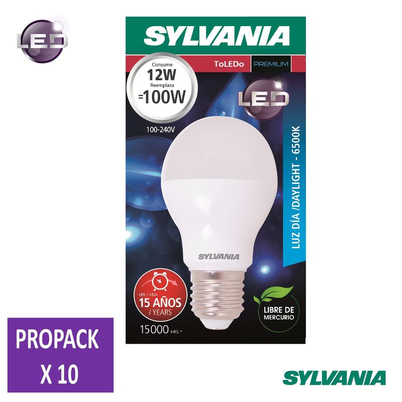 Set de 10 Bombillos Led 12w Luz Fría 1050 Lúmenes E27 Certificado ...