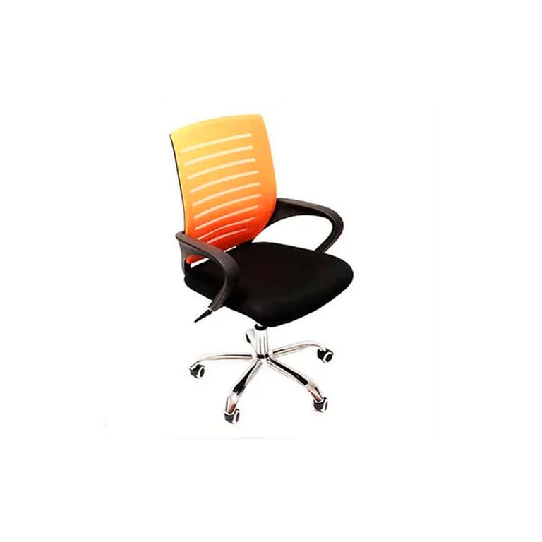 Silla de escritorio Secretarial Espaldar grande Naranja Moblihouse ...