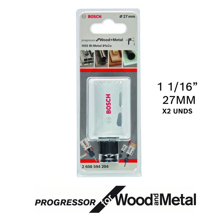 Sierra Copa 1 1/16 Pulgadas 27 mm Progressor x 2 Unidades BOSCH ...
