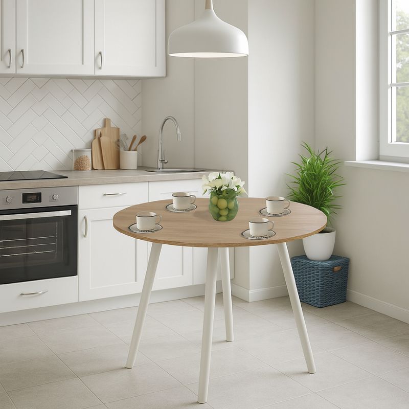 Mesa comedor redondo like 74.5x80x80cm blanco vienes DKO DESIGN SAS ...