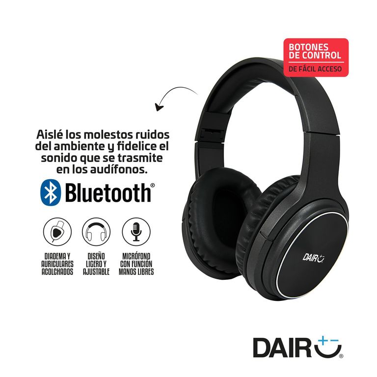 Audifonos Inalámbrico Recargable Bluetooth Microfono Manos Libres DAIRU ...