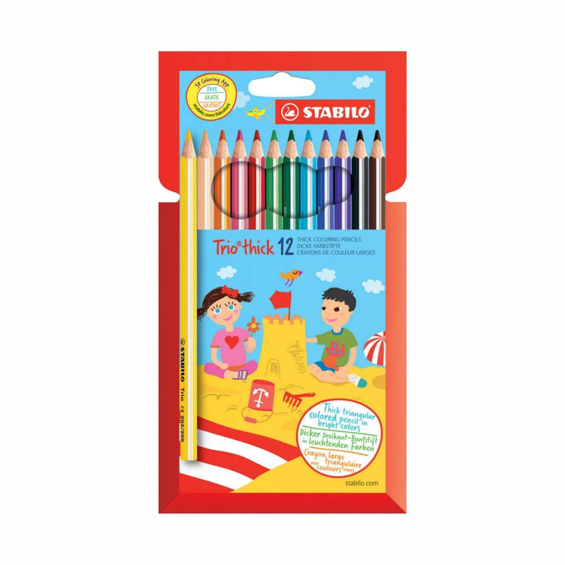 Lápiz de Color Stabilo Trio Caja Cartón - 12uds STABILO | falabella.com