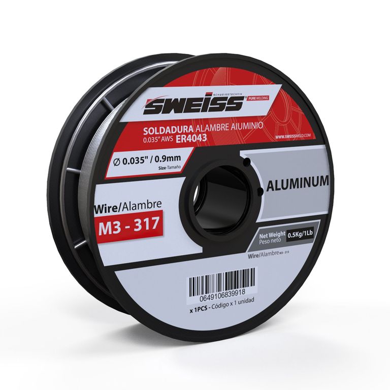 Soldadura Mig Alambre Al 0.035 Pulgadas Er4043 1 Libra SWEISS ...