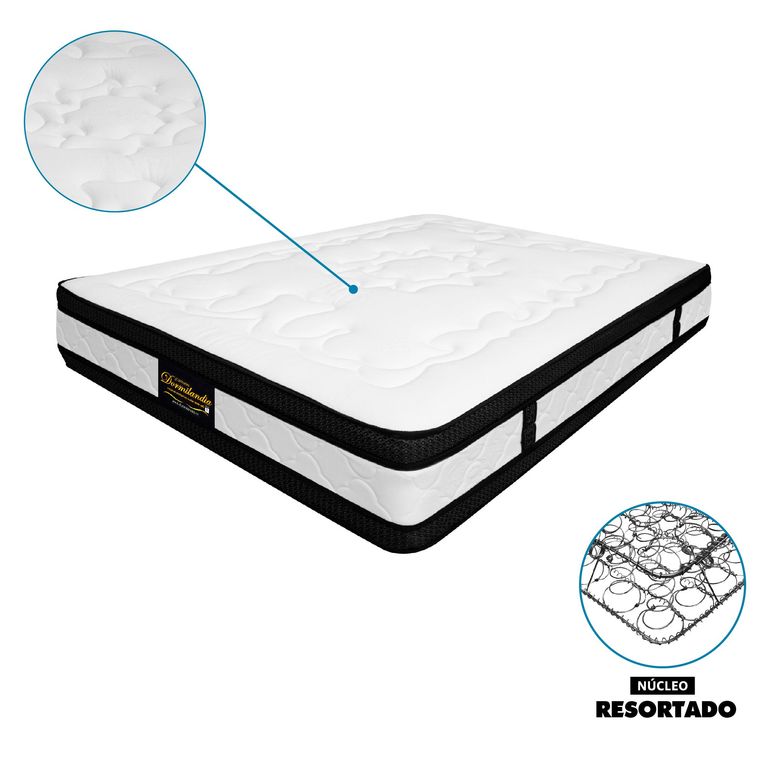 Colchón Sencillo 100x190 Resortado Hibrido DORMILANDIA | falabella.com