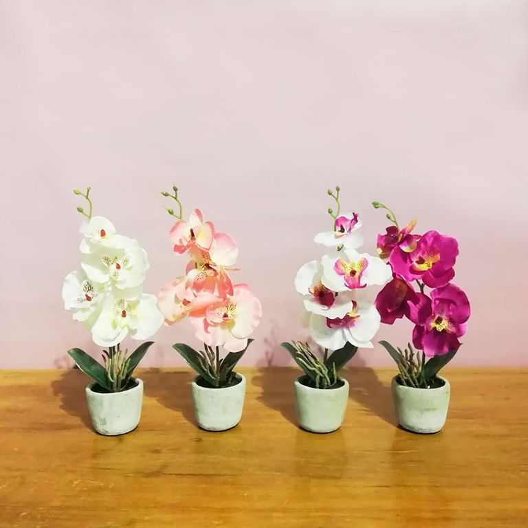 Orquídea Artificial En Cemento De 10x27 Cm MARRES | falabella.com