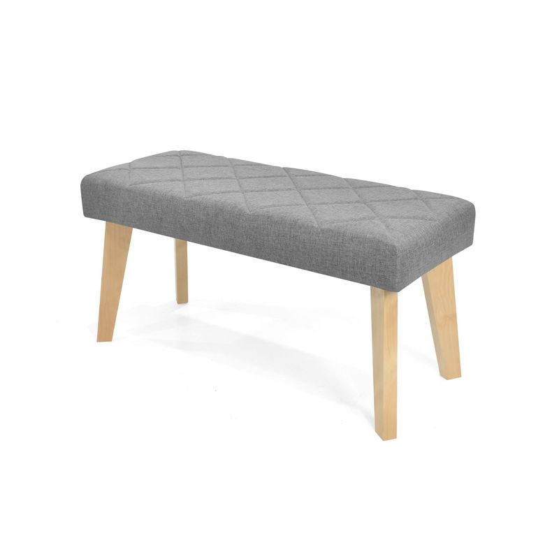 Butaco Liverpool 47x100x40 Tela Poliéster Gris HOGAR VENECIA ...