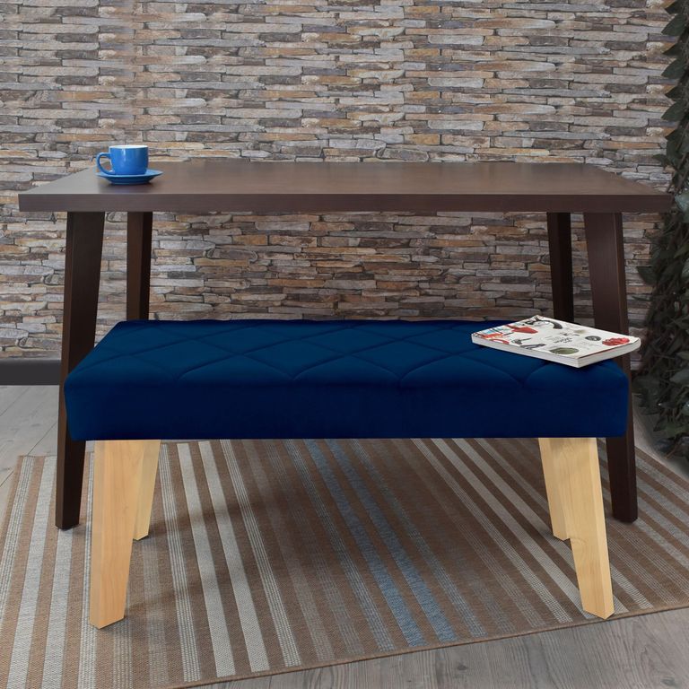 Butaco Liverpool 47x100x40 Tela Poliéster Azul HOGAR VENECIA ...