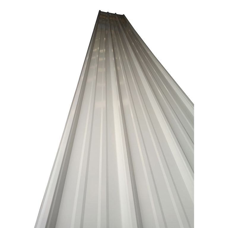 Teja Metálica Aluzinc Pintada 8 Cal 28 Blanco RAL 9002 6Mts x 30 Und ...