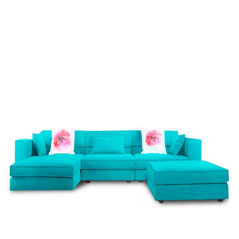 Sala Moderna Seattle Microfibra Azul MAGIC CLASS | falabella.com