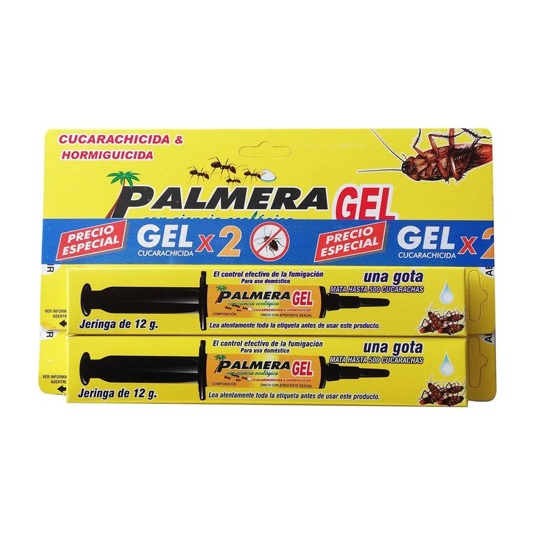 Insecticida Gel Para Cucarachas Palmera Gel 2 Jeringas De 12g Cada Una ...