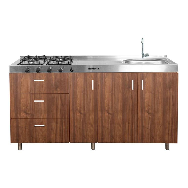 Mueble Base de Cocina 3 puertas 3 cajones 1,80 M Dark SA 22180 No ...