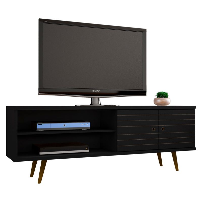 Mueble Rack Para TV Madera Mdp Onix Preto Fosco AKIVOY | falabella.com