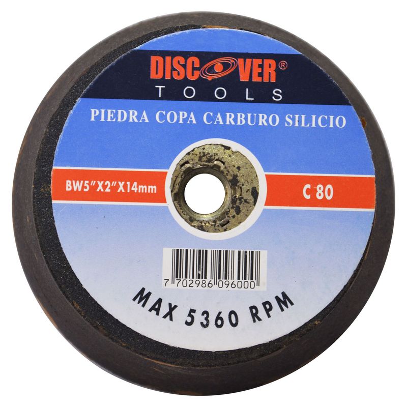Piedra Copa Carburo Silicio C 80 14 Mx 5 Pulgadas DISCOVER | falabella.com
