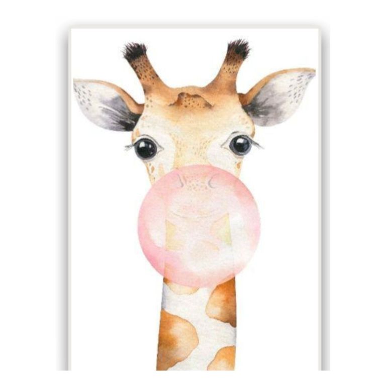 Cuadro Jirafa Chicle Kids 40X40 EKONOMODO COLOMBIA | falabella.com