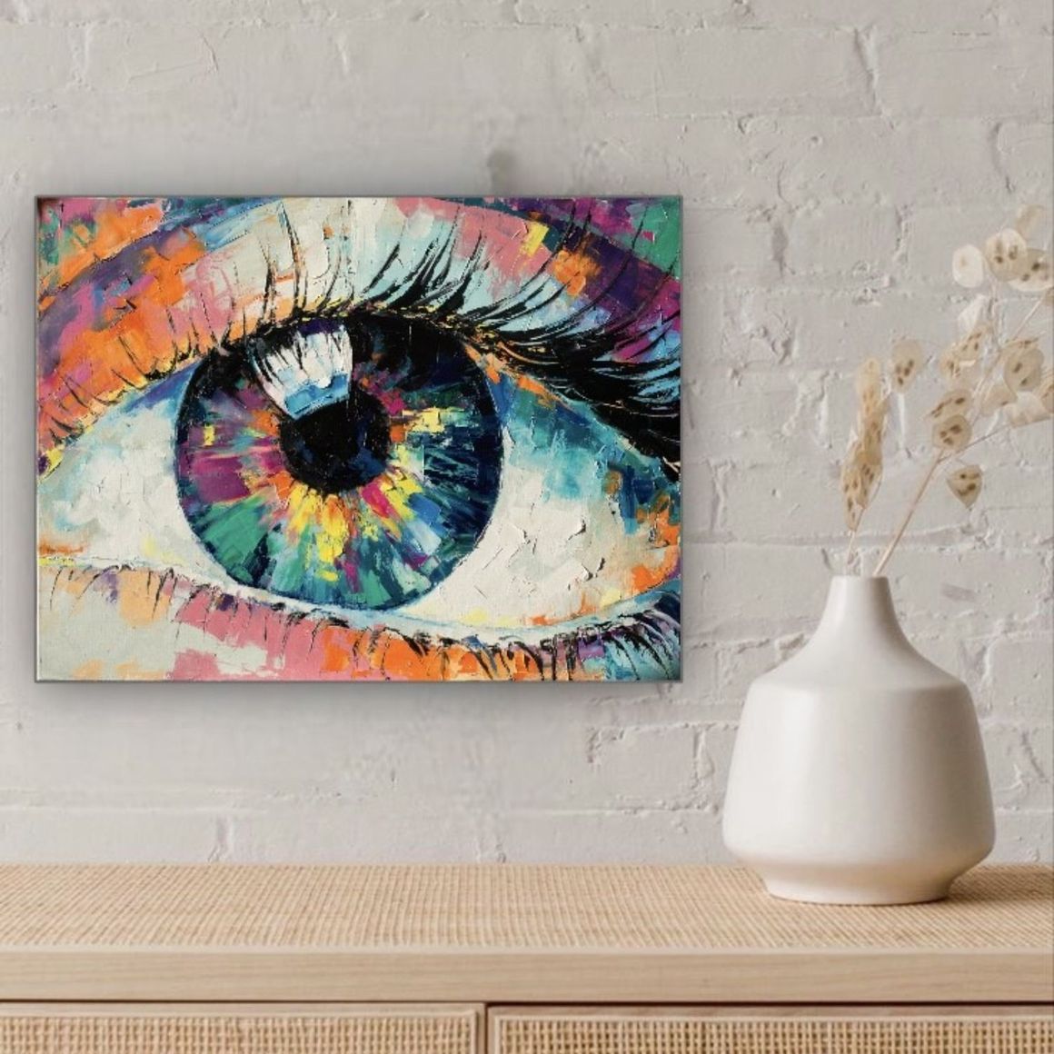 Cuadro Ojo Colors 40X40 - Homecenter.com.co
