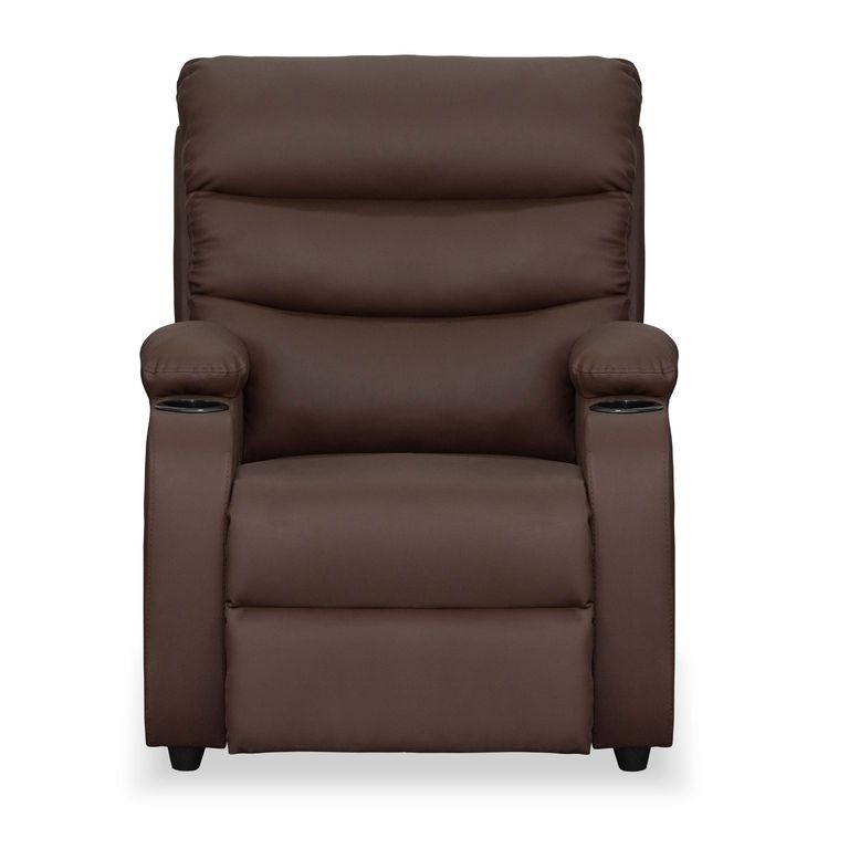Poltrona Reclinable Manual Trevi 100X82X92 Chocolate ELITE LIVING ...