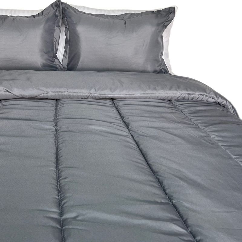 Edredón Unicolor Gris Extradoble | falabella.com