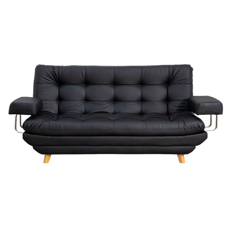 Sofá Cama Maison 3 Puestos 180X85x85 Negro Brazos Removibles E MADERA | falabella.com
