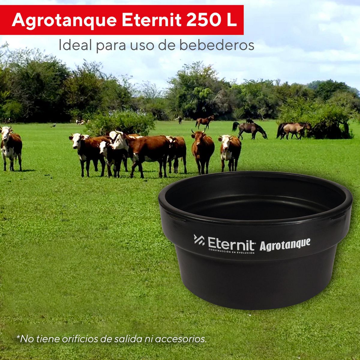 Tanque Eternit Agro tanque 250Lts/Sal. Negro ETERNIT | Falabella Colombia