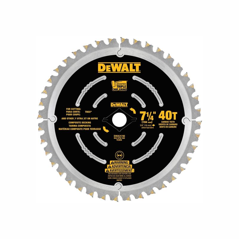 Disco de Corte Compuesto para Deck de 18,41 cm DEWALT | falabella.com