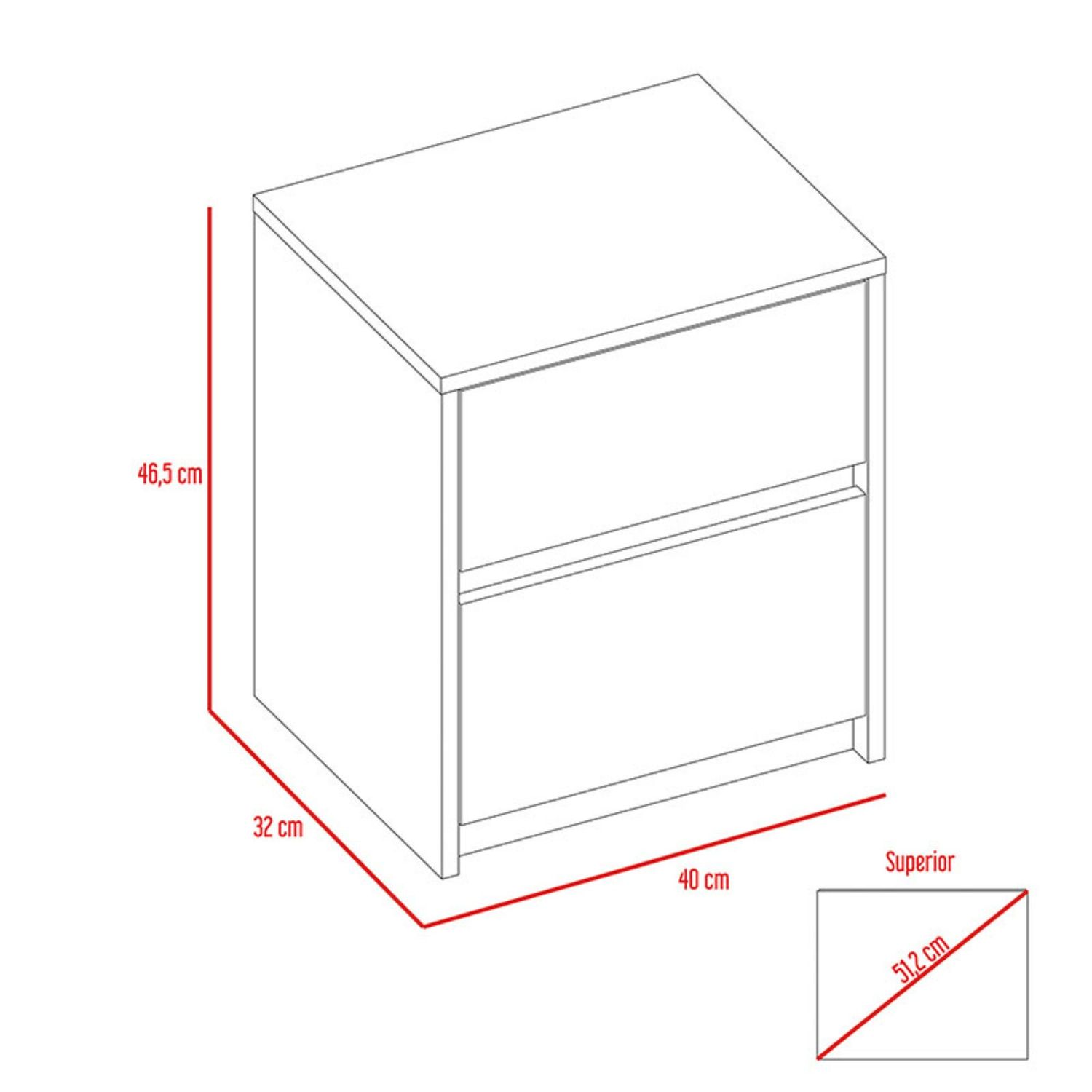 Setx2 Mesa De Noche Ozzan 2 Cajónes Beige - Homecenter.com.co