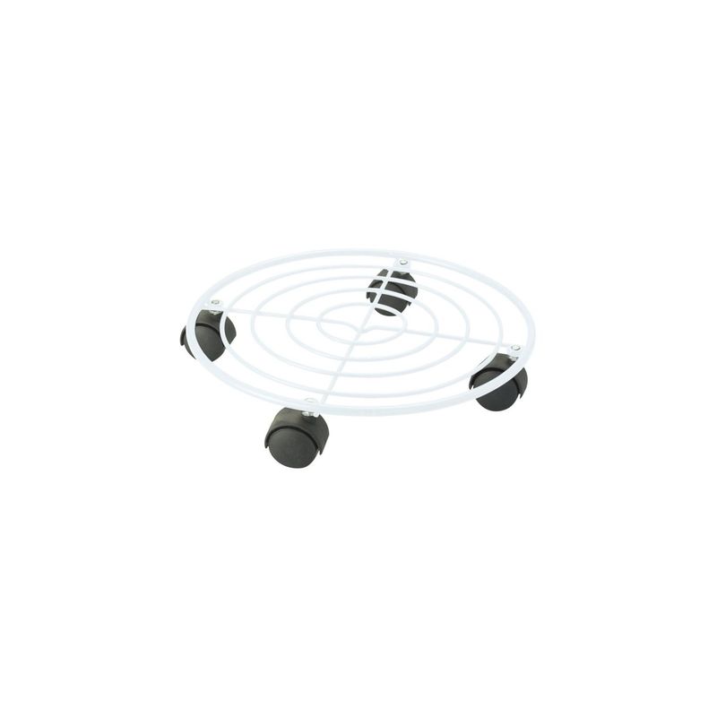 Base Para Matera Con Ruedas Redondo 40.64cm Blanco LANDSCAPERS SELECT ...